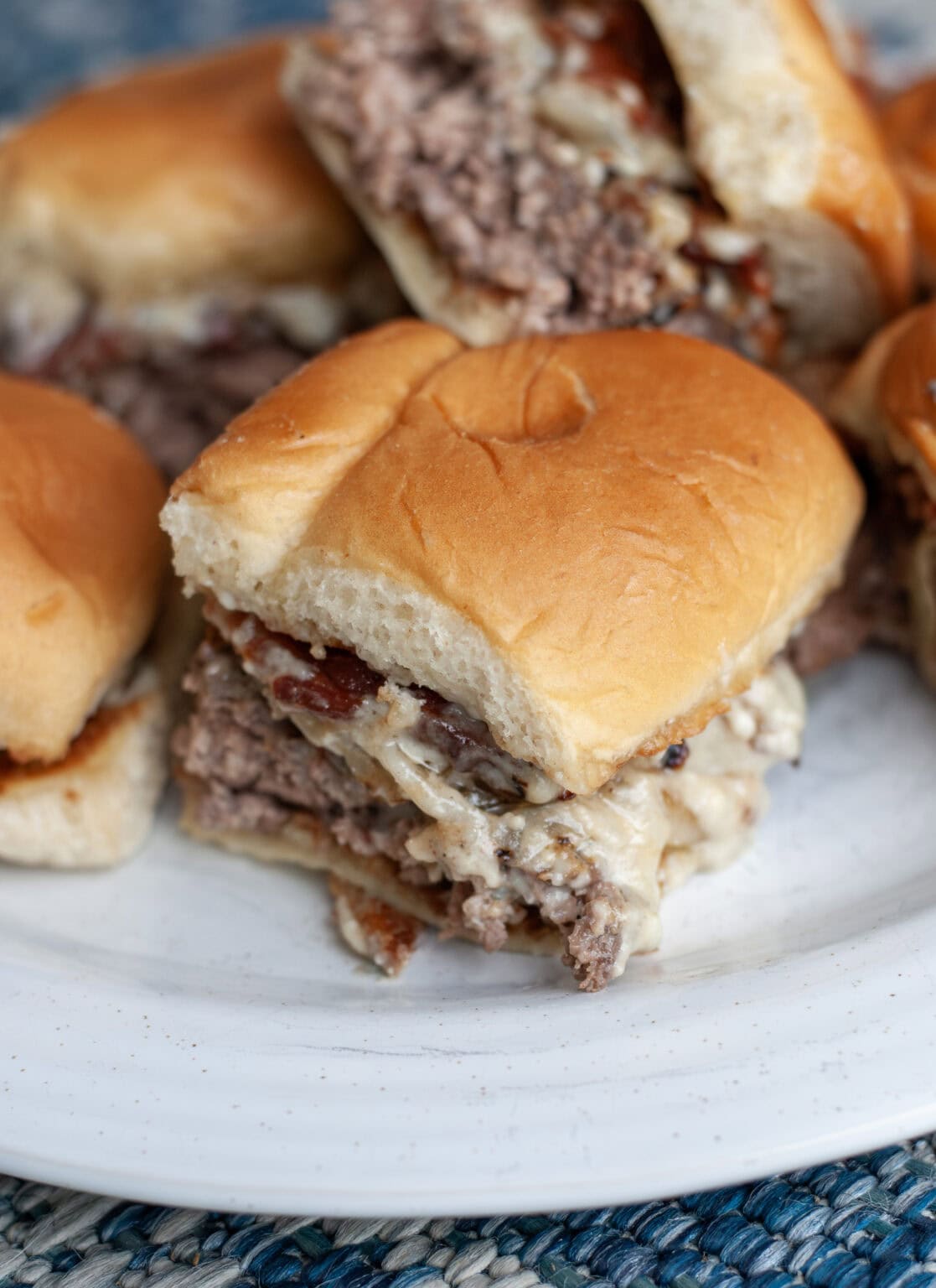 Bacon and Blue Cheese Sliders - cookitwithtim.com