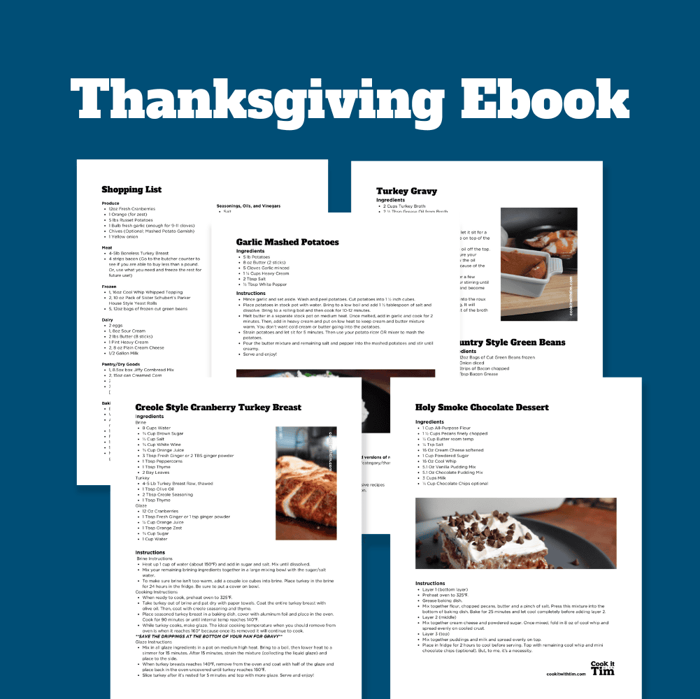 Thanksgiving Dinner Ebook - DIGITAL Download PDF - cookitwithtim.com