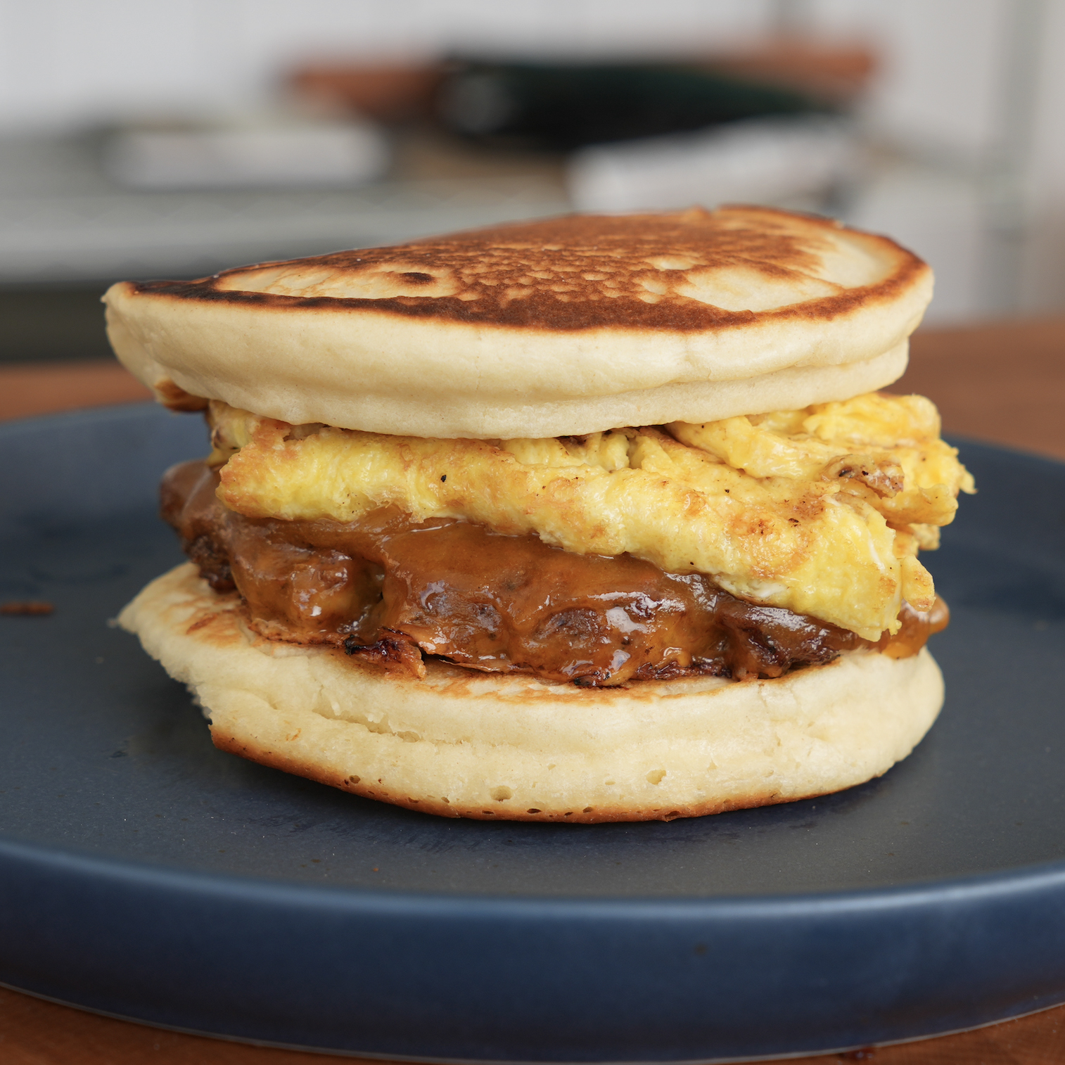 Sausage Egg and Cheese McGriddle - cookitwithtim.com