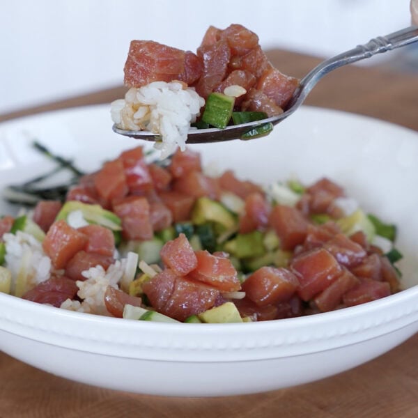 Smoked Ahi Tuna Poke Bowl - cookitwithtim.com
