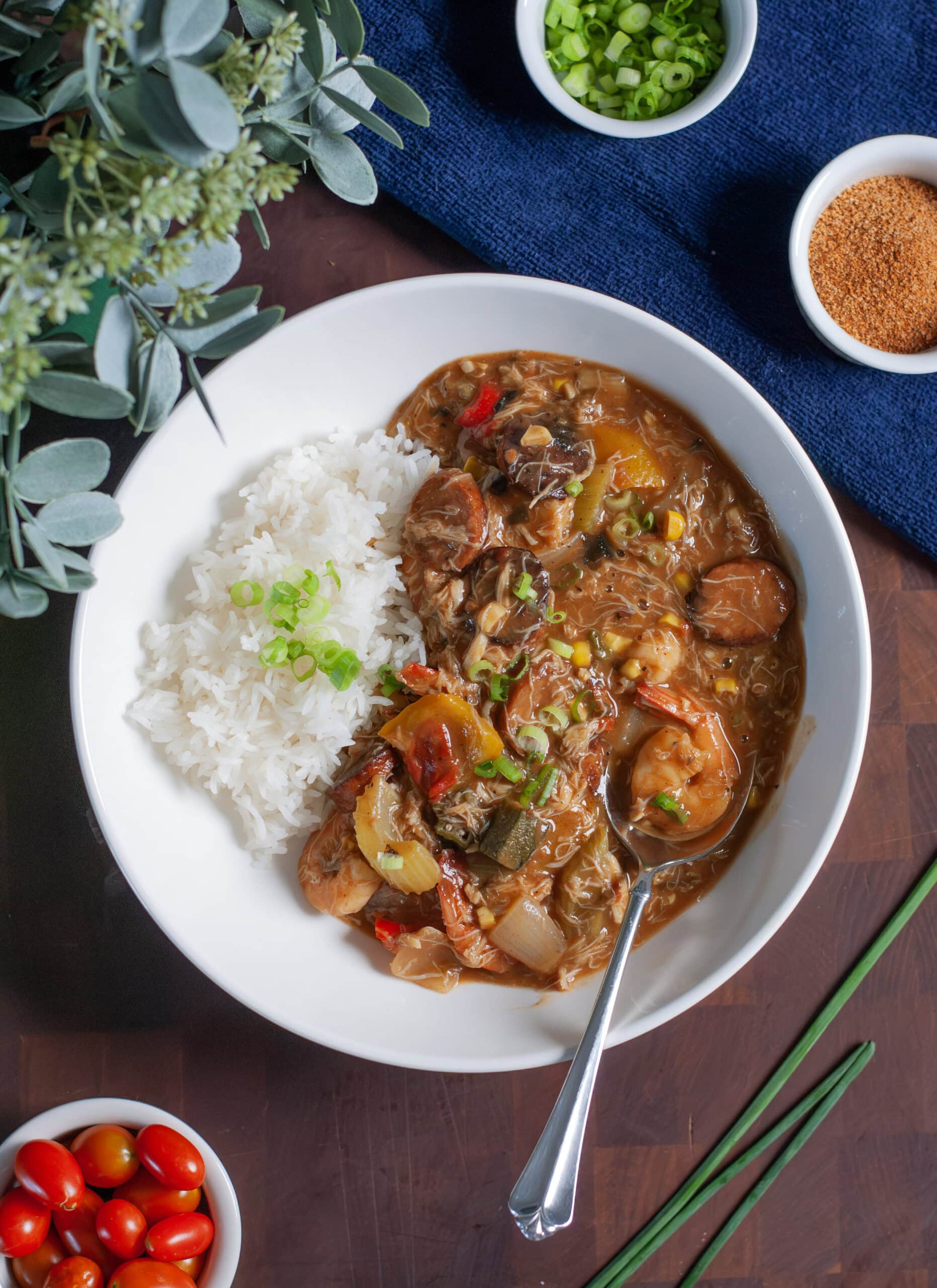 Pappadeaux's Seafood Gumbo (with Shrimp and Sausage) - cookitwithtim.com