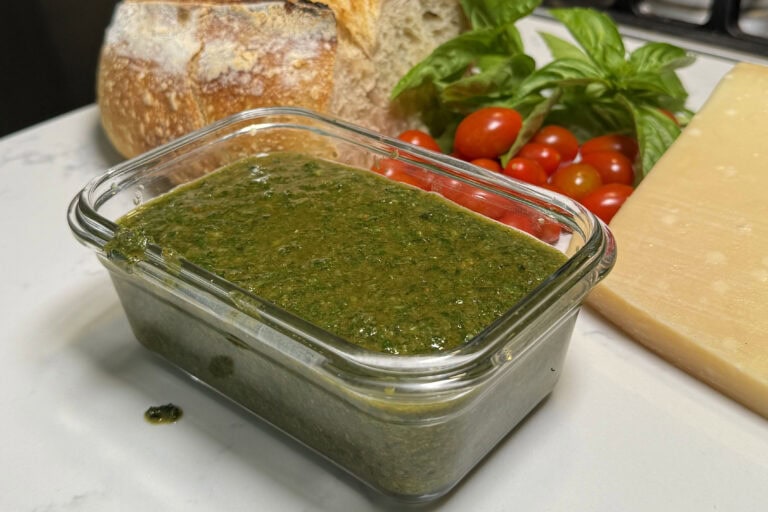 Fresh Basil Pesto (with Pine Nuts) - cookitwithtim.com